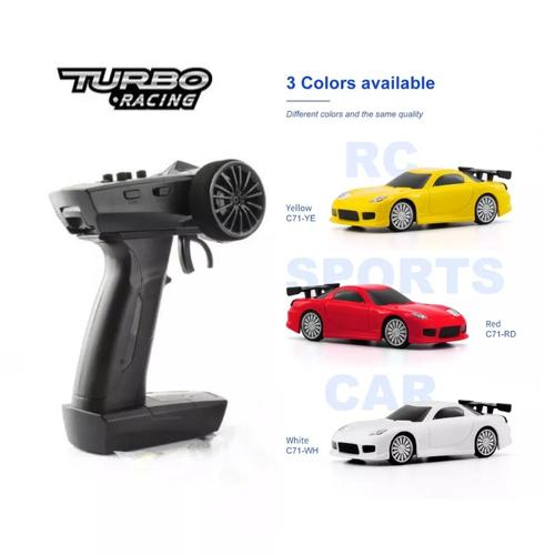 Jual Remote control mini Turbo Racing 1:76 C71 Sports RC Car Full Propo ...