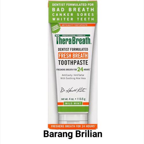 Jual TheraBreath Toothpaste Pasta Gigi Rekomendasi dentist ori USA 100 ...