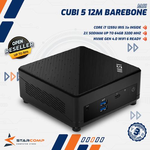 Promo MSI Cubi 5 12M Kit Barebone Mini Pc Intel Core i7 1255U Nvme ...