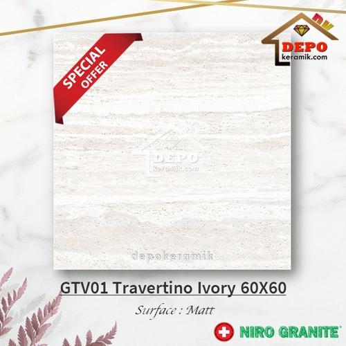 Jual Niro GTV01 Travertino Ivory 60x60 Kw2 Granit Lantai Dinding Niro ...
