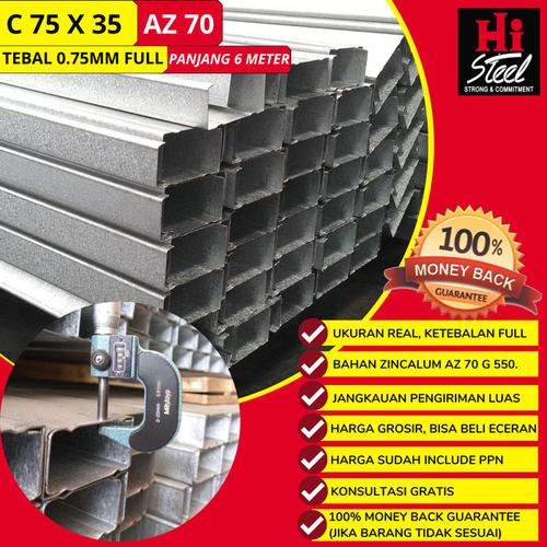 Jual Baja Ringan C Truss C75 x 0.75mm - Merk Hi Steel - Kota Bekasi ...