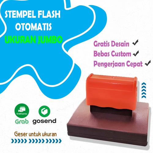 Jual Stempel otomatis ukuran besar | Free custom | Full tinta - JUMBO ...