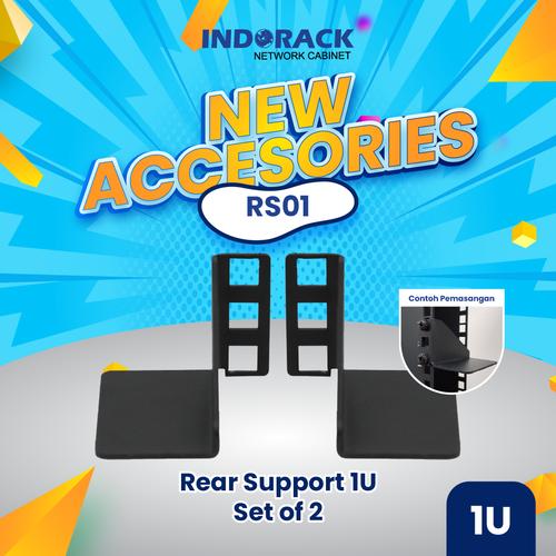 Jual INDORACK Accessories RS01 Rear Support 1U set of 2 Siku Ambalan ...