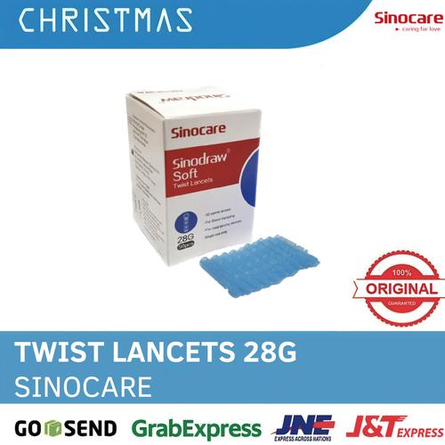 Jual SINOCARE LANCET 28G SINODRAW SOFT 50PCS / LANCET 28 G ISI 50 PCS ...