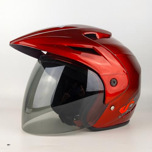 Jual Helm Motor Half Face Dewasa SNI Tiger Helmet Titanium Maroon ...