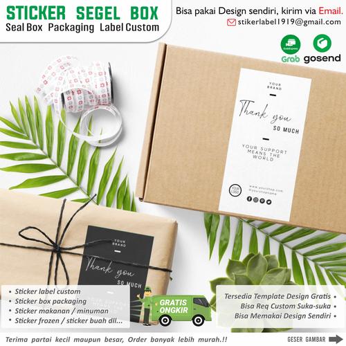 Jual Sticker seal packaging box / Sticker segel custom / Sticker ...