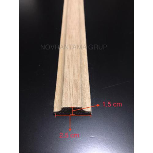 Jual Lis Kayu Profil Lis Dinding Wall Moulding 2,5x1,5cm ...