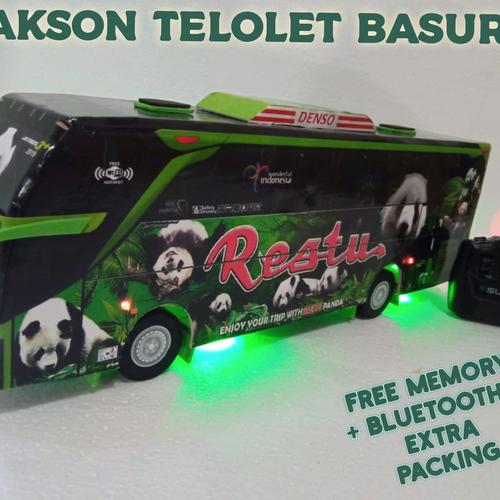 Jual Mainan Unik Miniatur Bus Restu panda Remot full LED - biasa - Kab ...