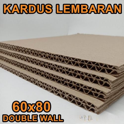 Jual Kardus Karton Lembaran Potongan Double Wall Coklat Ukuran 60 X 80 ...