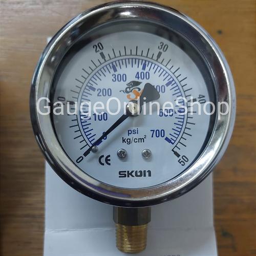Jual Pressure Gauge Model Raket 2 1/2" (60 mm) x 50 Kg/cm2 SKON - ISI MINYAK - Jakarta Barat ...
