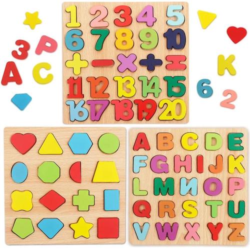 Jual Mainan Anak Import Wooden Puzzle - Puzzle Kayu Belajar Angka dan ...