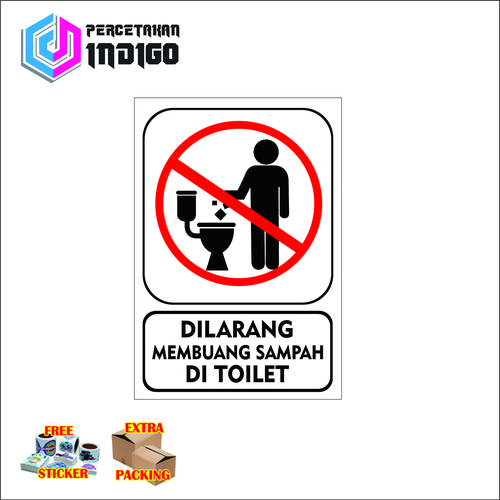 Jual plat alumunium rambu dilarang membuang sampah di toilet - Kab ...