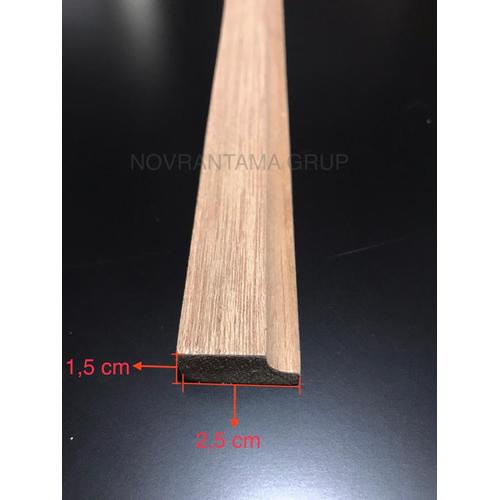 Jual Lis Kayu Profil Wall Moulding 2,5x1,5cm Lis Dinding ...