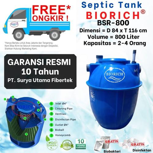 Jual Septik Tank Bio, Spiteng BioTech, BioTeng Volume 800 Liter / 0,8 ...