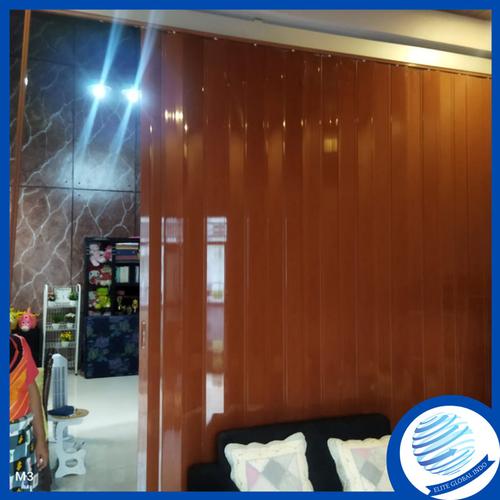 Jual pvc folding door penyekat ruangan praktis folding gate tinggi 3m ...