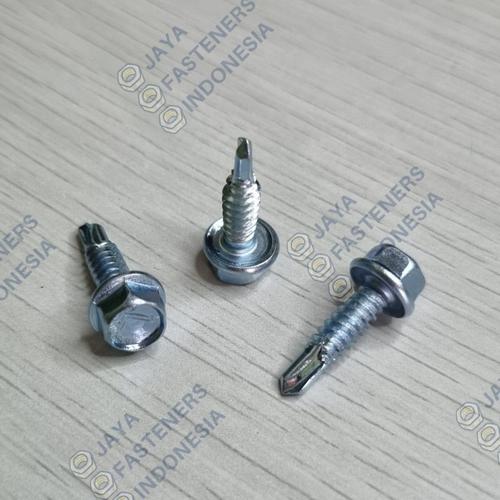 Jual Roofing Screw 12x20 Moon Lion | Skrup Roofing Putih | BAUT BAJA ...
