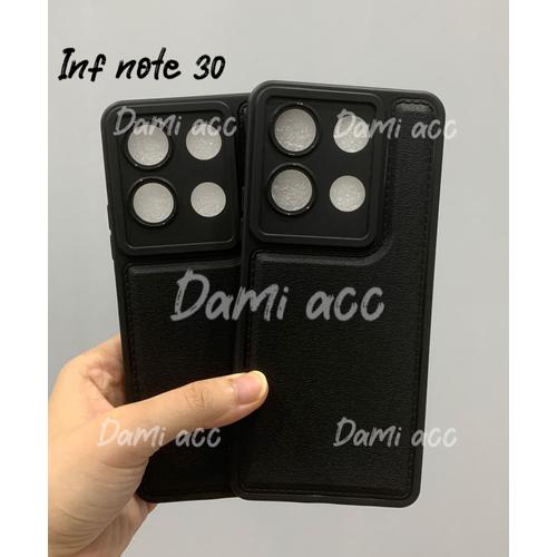 Jual infinix note 30 case leather pro black soft case infinix note 30 ...