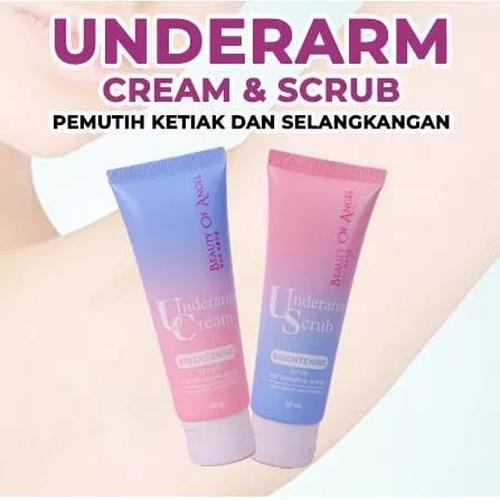 Jual Paket Cream + Scrub Beauty Of Angel Underarm Chamomile 50g - Scrub ...