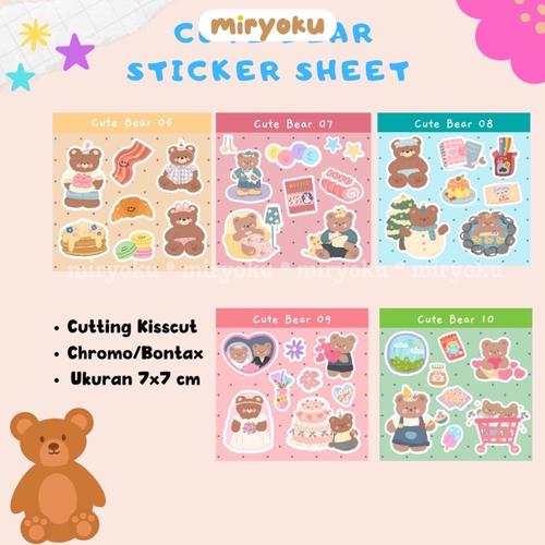 Jual Sticker Aesthetic CONFETTI Sticker Tumbler Bear Stiker Beruang ...