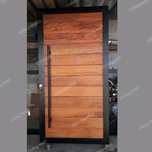 Jual Pintu jati solid warna cokelat satu daun pintu minimalis simpel ...
