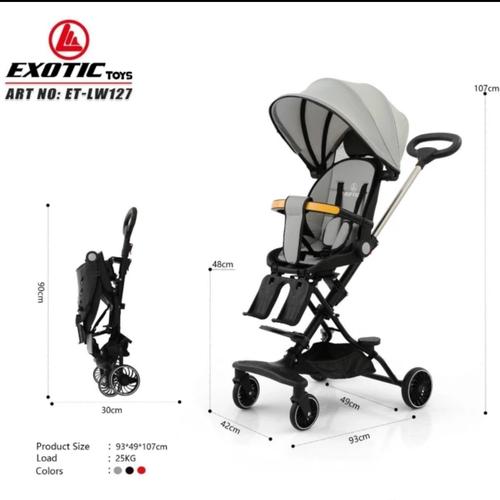 Jual Magic Stroller LW-127 Duduk dan Rebah LW127 Kursi Dorong Anak LW ...