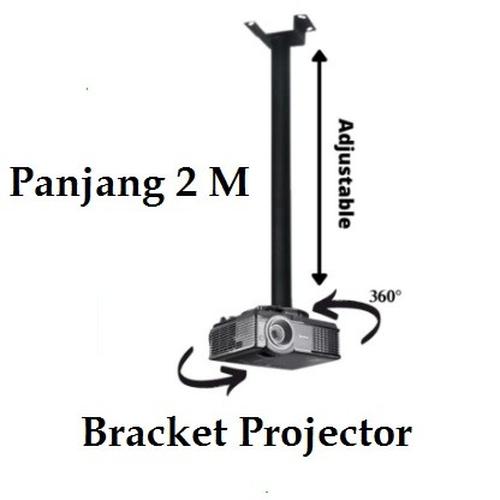 Jual Bracket Proyektor gantung 2 meter Ceiling Mount Projector Gantung ...