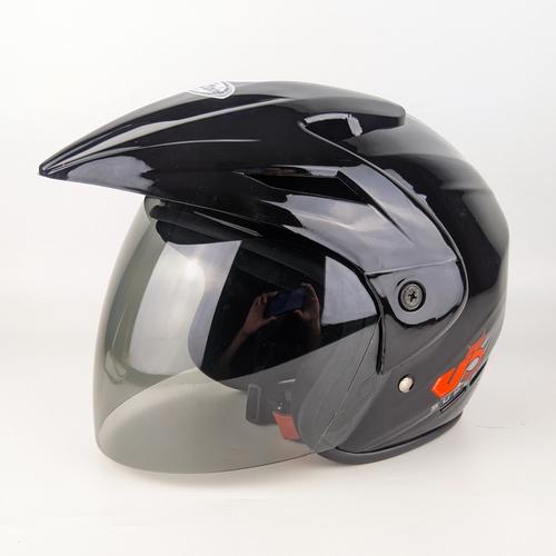 Jual Helm Motor Half Face Dewasa SNI Tiger Helmet Titanium Hitam Black ...