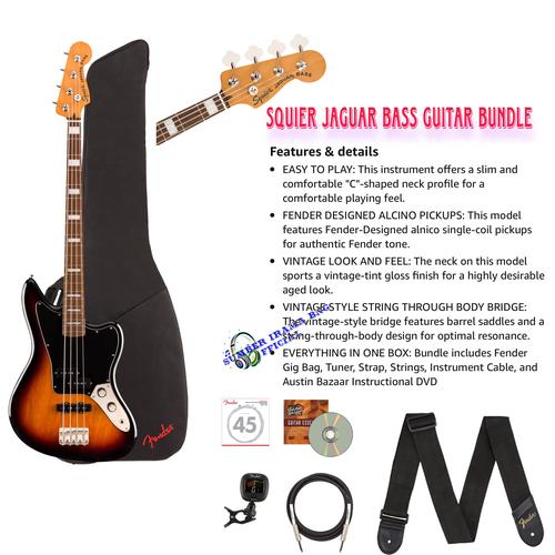 Jual SQUIER JAGUAR BASS GUITAR BUNDLE 3 TONE SUNBURST - BASS 4 STRING ...