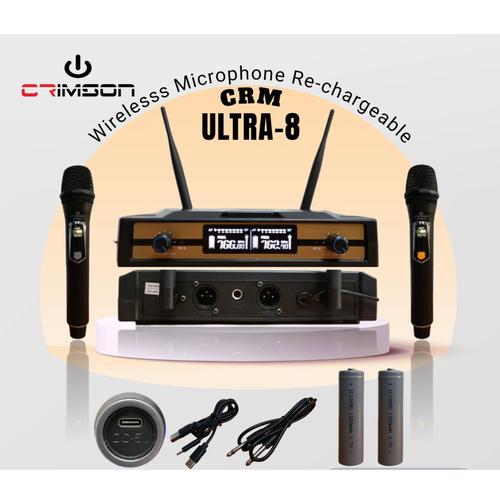 Jual Mic Wireless Crimson CRM Ultra 8 Original Rechargeable Microphone ...