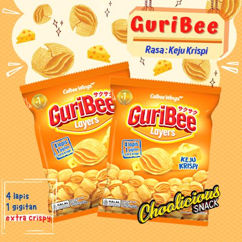 Jual GURIBEE Layers Rasa Keju Krispi Snack Makanan Ringan 65 gram ...
