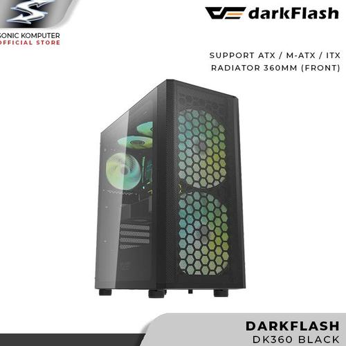 Jual READY DARKFLASH DK360 ATX PC Casing DK 360 Black Gaming Case - Kota Makassar - Nuansabox ...