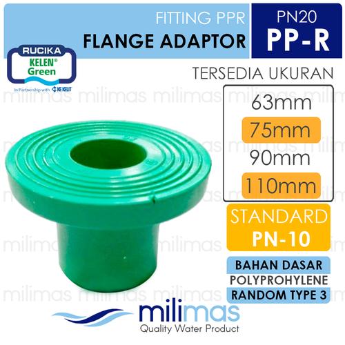 Jual RUCIKA GREEN PPR FLANGE ADAPTER -Adaptor Pipa PN10 Fitting Air ...