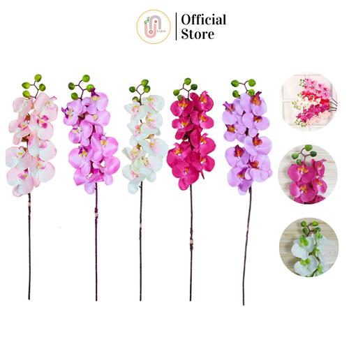 Jual Bunga Tangkai Anggrek Latex Plastik Buatan Artificial Dekorasi ...