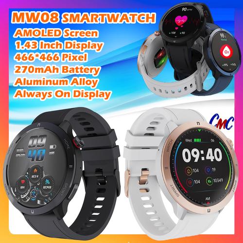 Jual MW08 Smartwatch AMOLED 1.43 Inch Always On Display Watch Pria ...