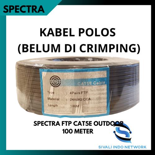 Jual 100 METER KABEL LAN FTP CAT5E SPECTRA OUTDOOR CCA HITAM - Jakarta ...
