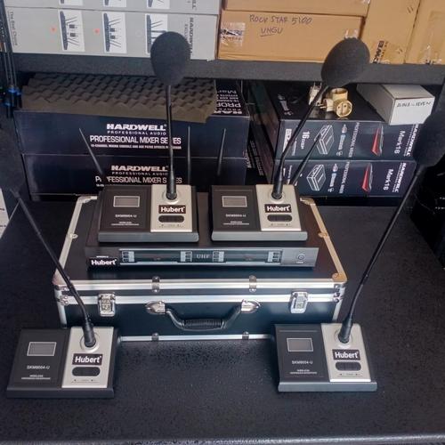 Jual Mic Wireless Podium Meja Gooseneck Isi 4 Freq HUBERT SKM 9004U ORI ...