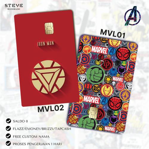 Promo Flazz Gen 2 Emoney Brizzi Tapcash Marvel Edition Custom Nama UV ...