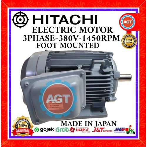 Jual ELECTRIC MOTOR TFO-KK 1.5KW 2HP 1500RPM 3PHASE B3 MOTOR HITACHI - Jakarta Pusat - TOKO AGT ...