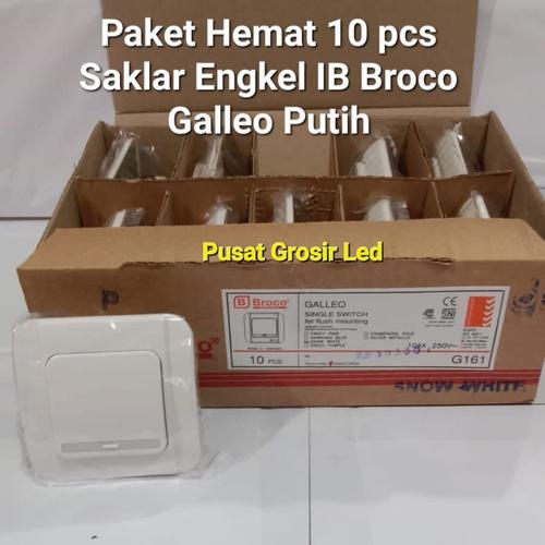 Jual Paket Hemat 1 Box isi 10 pcs Saklar Engkel IB BROCO GALLEO PUTIH ...