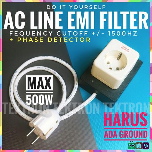 Jual AC LINE EMI FILTER DIY max 2.5Amp 250VAC 1500Hz NOISE Phase ...
