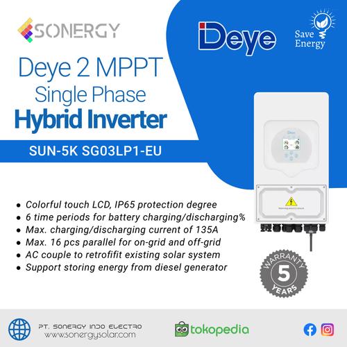 Jual Deye SUN-5K SG03LP1-EU Single Phase 2 MPPT Hybrid Inverter 5kW ...