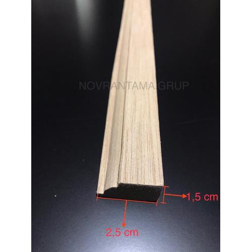 Jual Lis Kayu Profil Wall Moulding 2,5x1,5cm MoldingWainscoting Lis ...