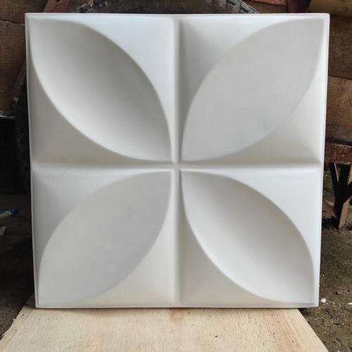 Jual wall panel dinding 3d beton motif bunga ukuran 50x50 putih - Kab ...