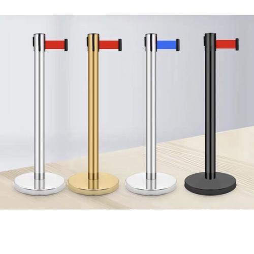 Jual tiang antrian stainless/Tiang Pembatas antrian bisa custome logo ...