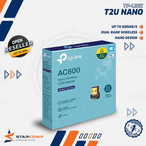 Jual TP-Link ARCHER T2U Nano AC600 Wireless Adapter TPLink T2U Dual ...