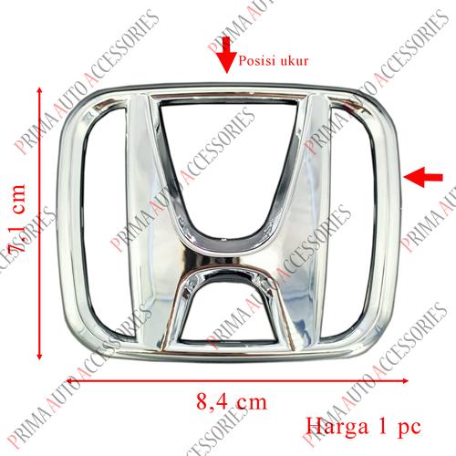 Jual Emblem Mobil Logo Honda H 8,4 cm X 7,1 cm Chrome Mobilio Lama ...