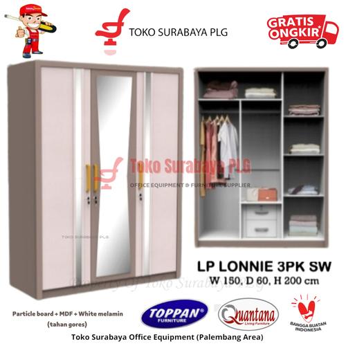 Jual Lemari Pakaian Toppan 3 pintu Lemari Baju Quantana LP LONNIE 3PK SW - Kota Palembang - TOKO ...