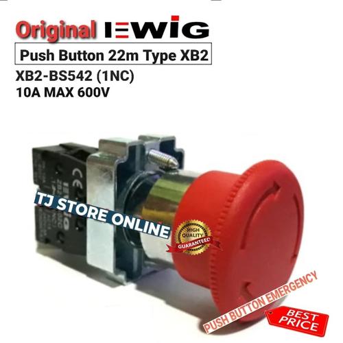 Jual Tombol | Push Button Emergency / Reset EWIG 22mm XB2-BS542 - Kota ...