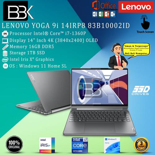 Jual LENOVO YOGA 9i 14IRP8 02ID i7-1360P 16GB 1TB SSD W11H OHS21 3Yr ...