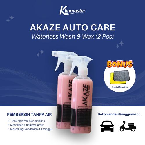 Promo Akaze Waterless Wash & Wax 2 Pcs | Pencuci Motor dan Mobil Tanpa ...